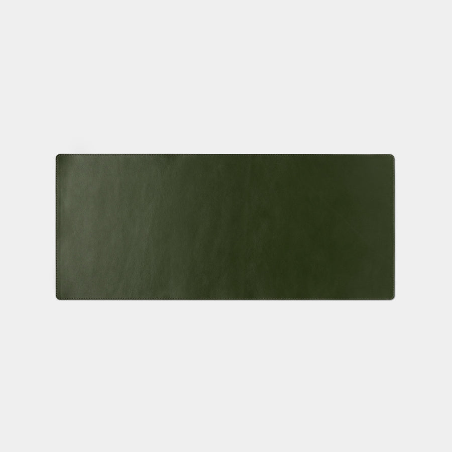 Leather Desk Mat - Olive · Turbulent Labs
