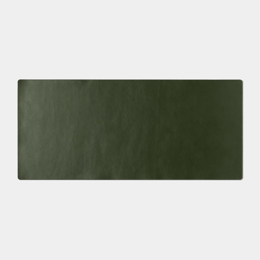 Leather Desk Mat XL - Olive · Turbulent Labs