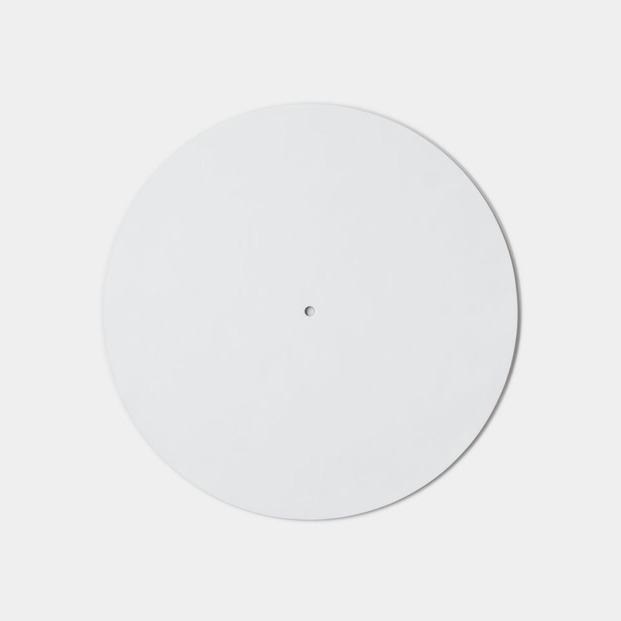 Turntable Leather Platter Mat - White · Turbulent Labs